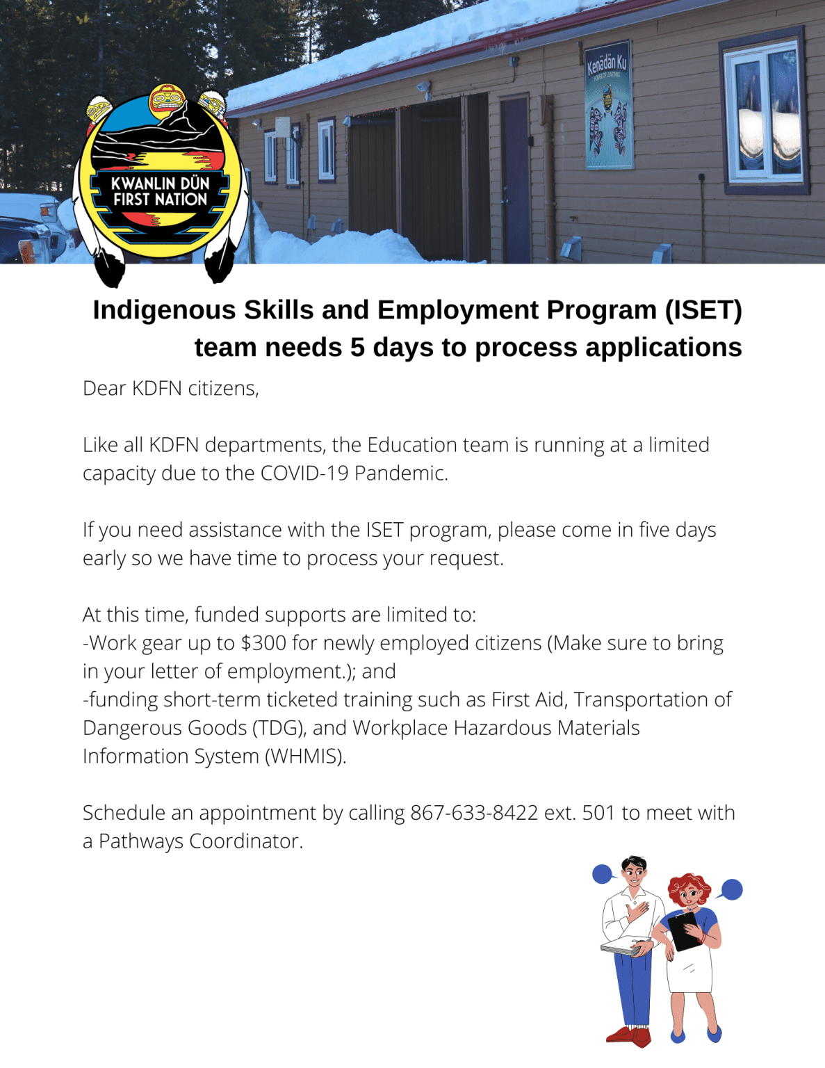 Indigenous Skills and Employment Program (ISET) team needs 5 days to ...