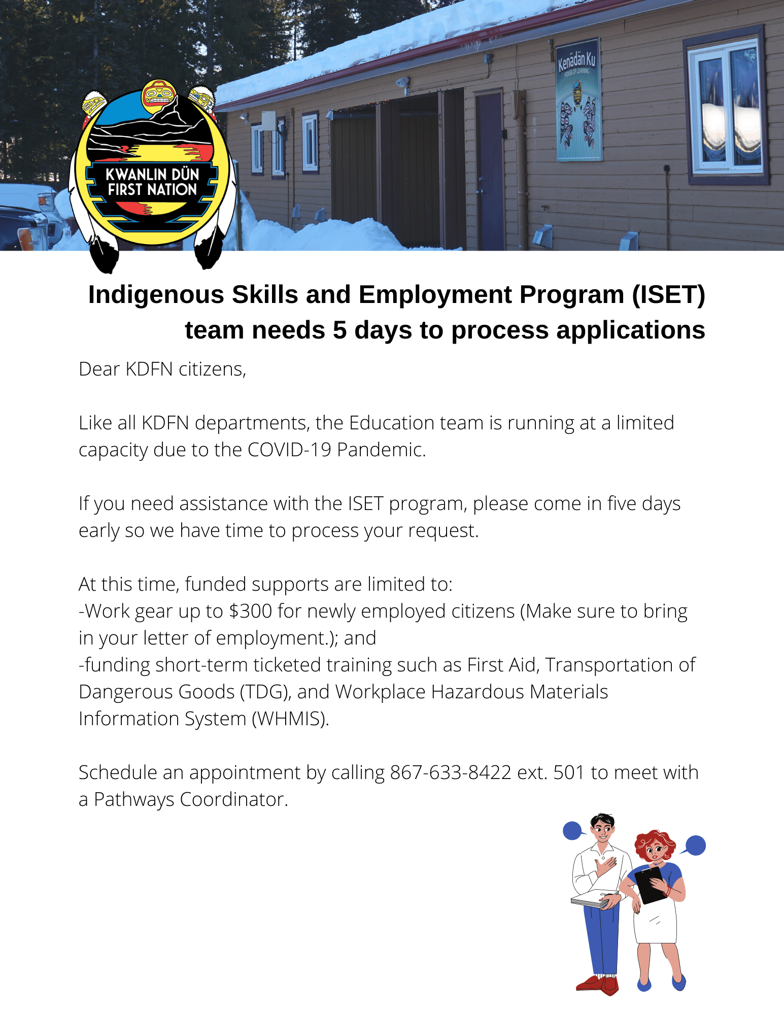 Indigenous Skills and Employment Program (ISET) team needs 5 days to ...