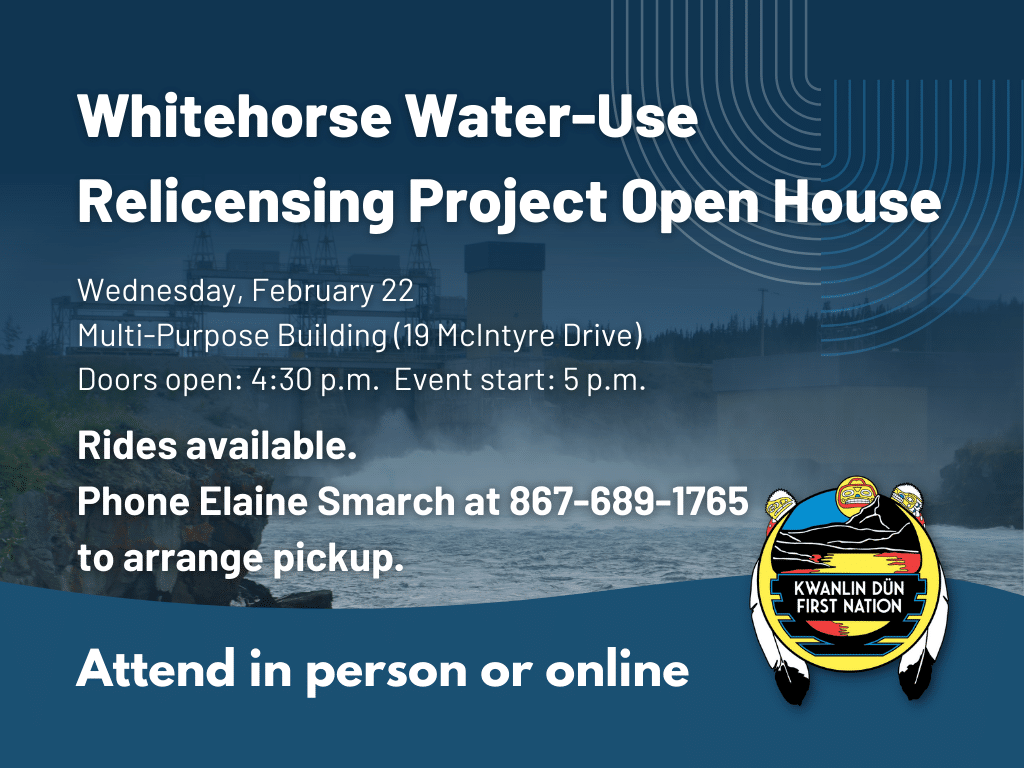 Rides are available for tomorrow’s Whitehorse Water-Use Relicensing ...