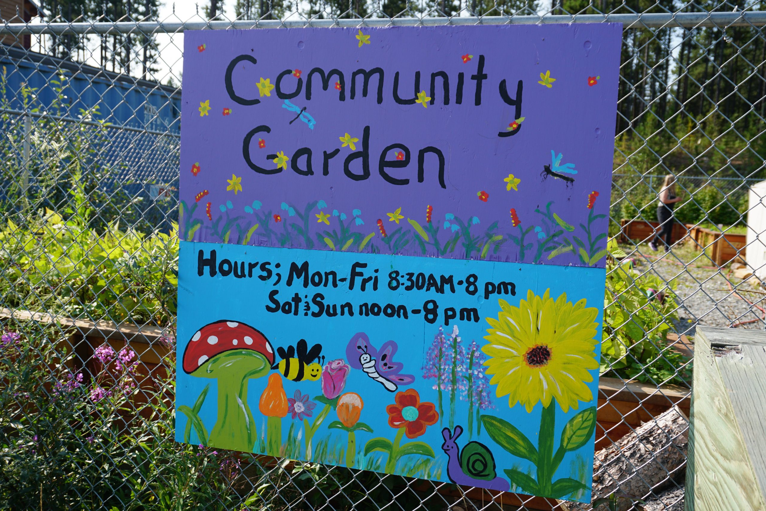 Community Garden Sign by Dusk'a - Kwanlin Dün First Nation