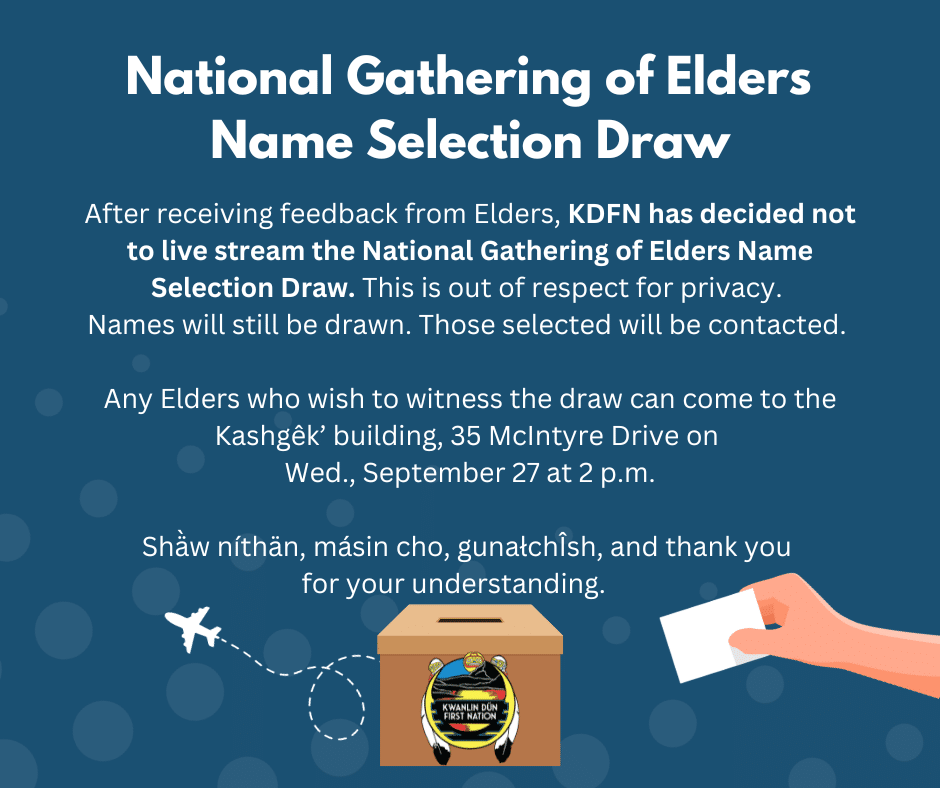 KDFN has decided not to live stream the National Gathering of Elders ...