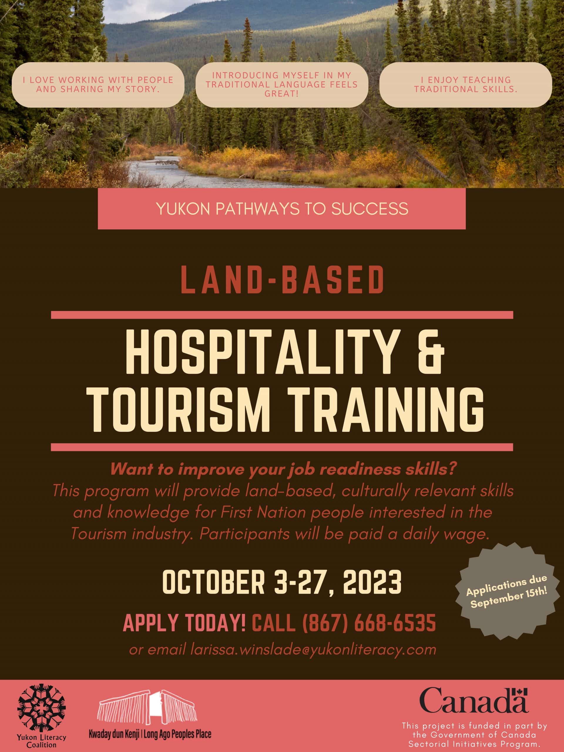 Hospitality & tourism training course for First Nation people - Kwanlin ...