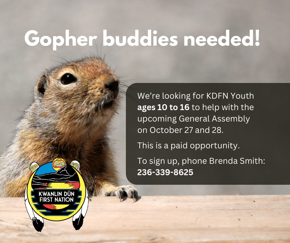Gopher Buddies Needed - Kwanlin Dün First Nation