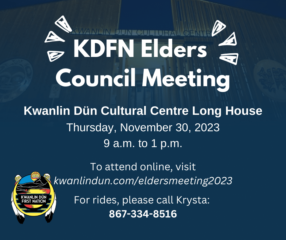 Elders Council meeting Nov 30 - Kwanlin Dün First Nation